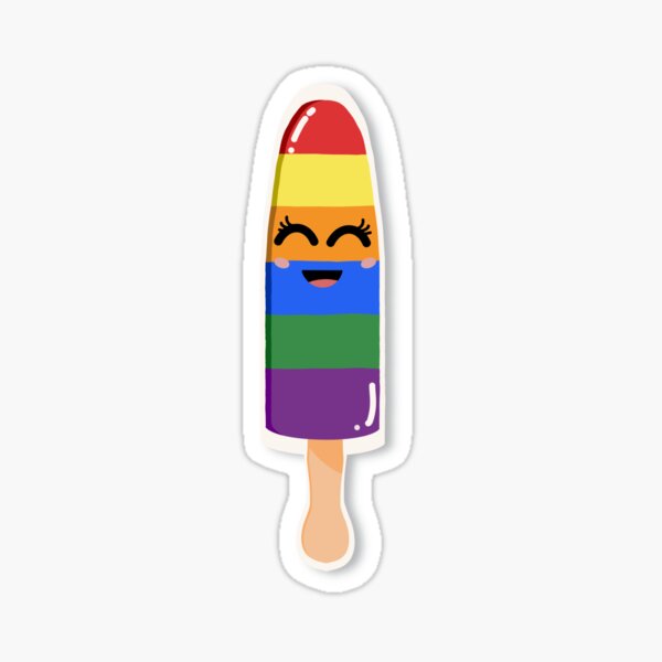 "Pride Flag Popsicle Art" Sticker for Sale by Bambusa | Redbubble