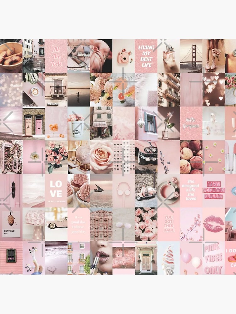 "Rustic pink vibe collage" Sticker for Sale by hillarymoore06 | Redbubble