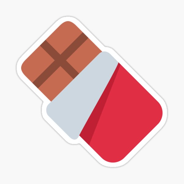 "Chocolate Bar" Sticker by Stitchmoji | Redbubble