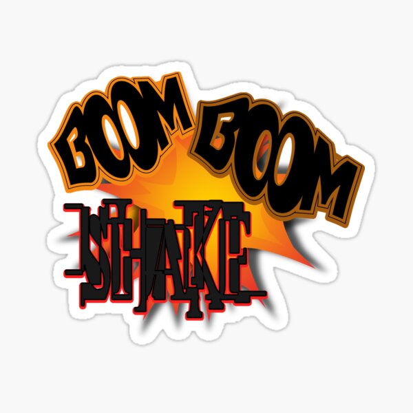 "Boom Boom Shake" Sticker by Elfyau | Redbubble