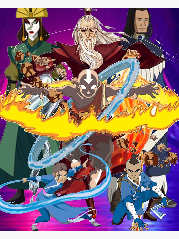 "Avatar - Aang - Katara - Sokka - Roku - Kyoshi - Kuruk" Sticker for ...