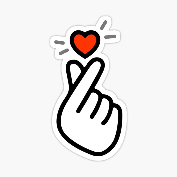 "finger heart" Sticker for Sale by DantonReis | Redbubble