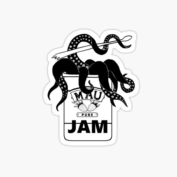 "MAU Black and White Band Logo" Sticker for Sale by b-stunning | Redbubble