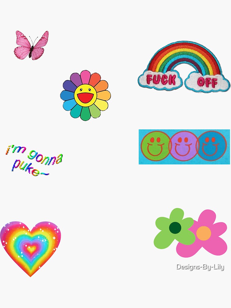 "Indie/kidcore sticker pack" Sticker for Sale by Designs-By-Lily ...
