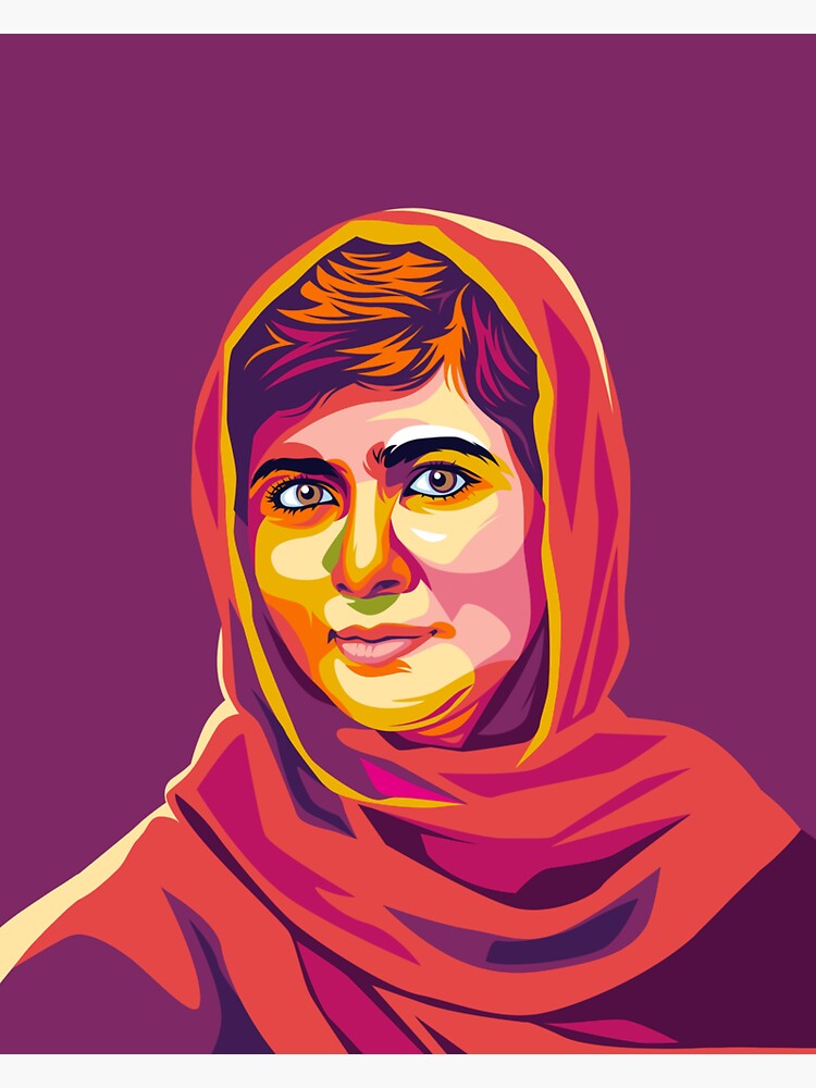"Malala Yousafzai Art" Sticker for Sale by gemsasteeth | Redbubble