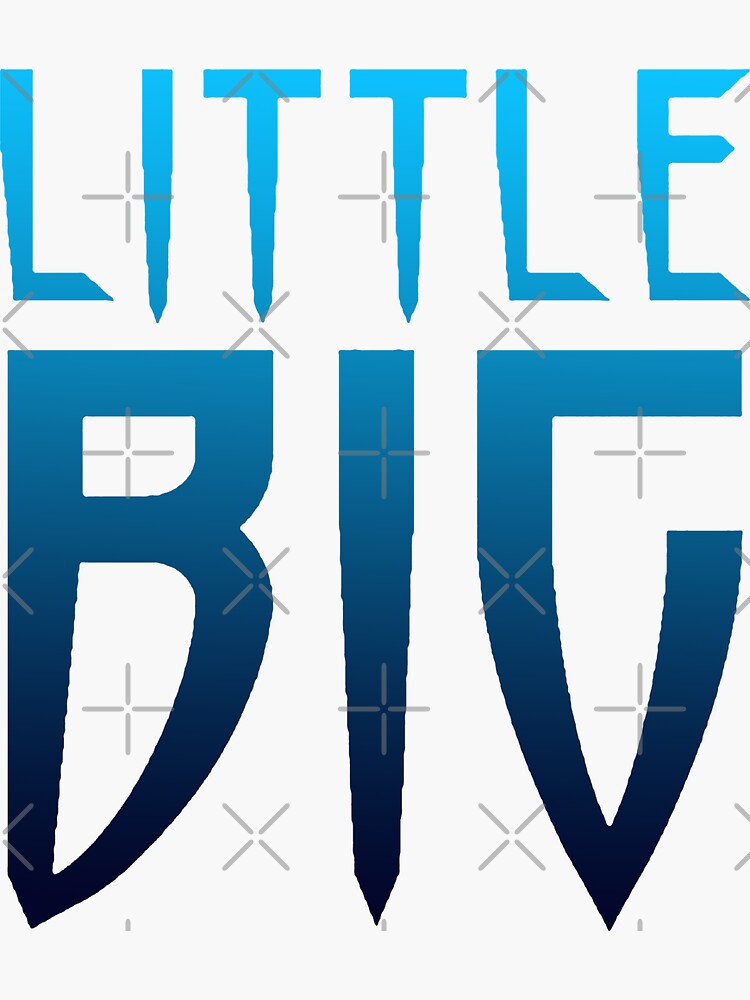 "Blue Little Big Logo" Sticker for Sale by KMGraphics99 | Redbubble