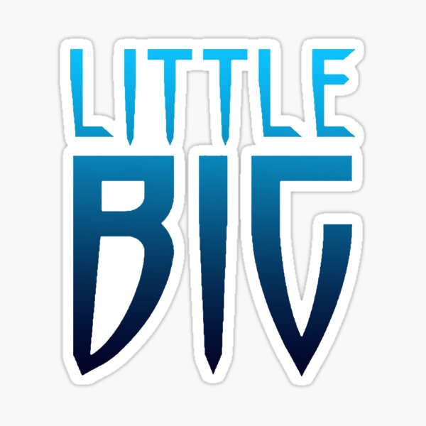 "Blue Little Big Logo" Sticker for Sale by KMGraphics99 | Redbubble