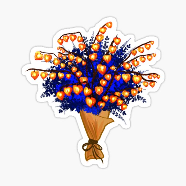 "Physalis Alkekengi Bouquet" Sticker for Sale by LinDArtist | Redbubble