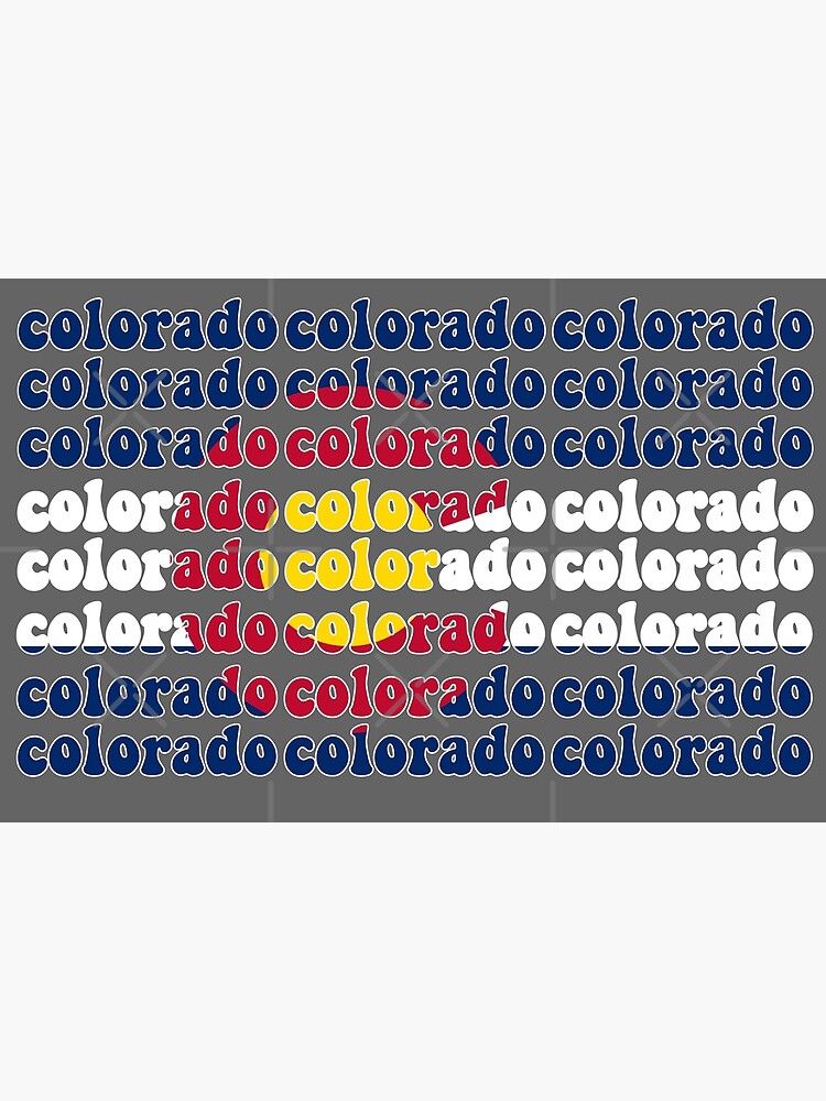 " colorado flag state outline groovy" Poster by seanyj | Redbubble