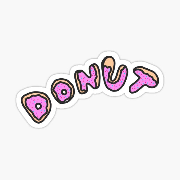 "DONUT" Sticker for Sale by littlepalmtree | Redbubble