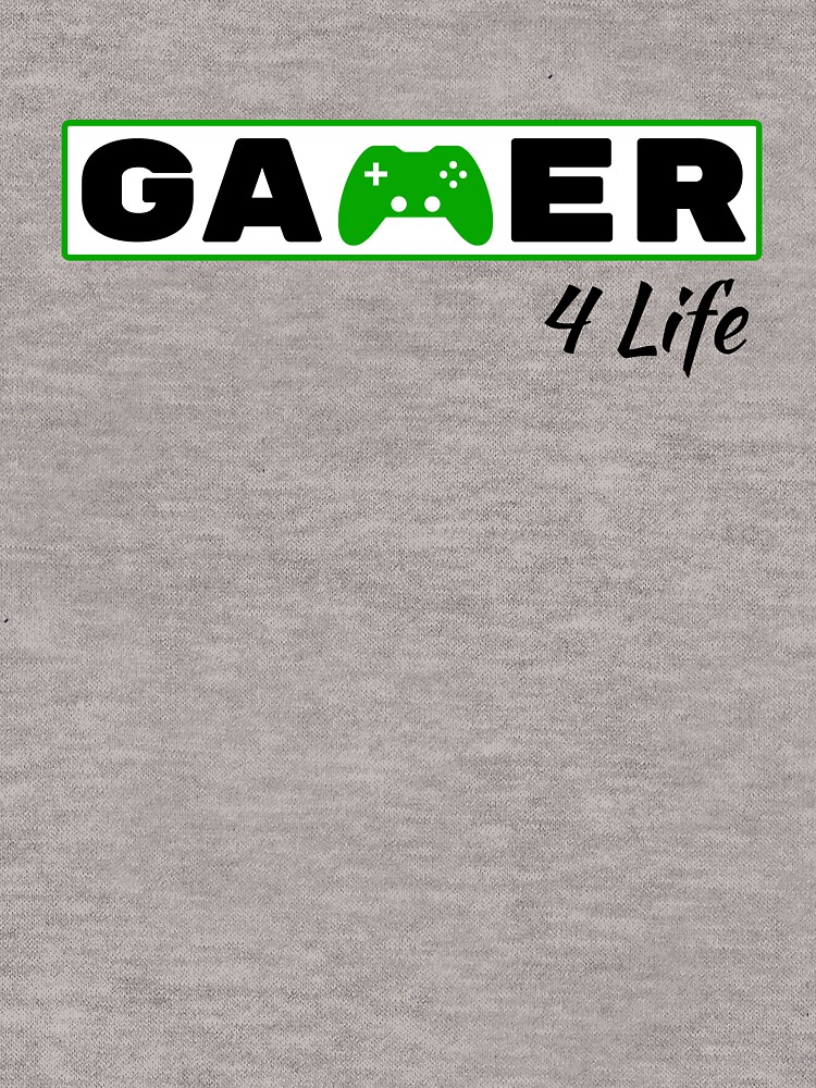 "Gamer 4 Life (Green). Gamer for Life." Lightweight Hoodie by ...
