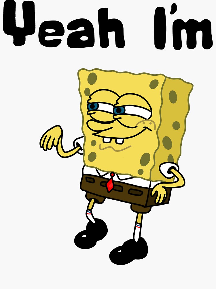 "Yeah I'm Gay spongebob limp wrist sticker" Sticker by bluemakes ...