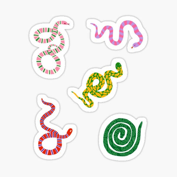 "ULTIMATE CUTE SNAKE PACK" Sticker by Glossypop | Redbubble