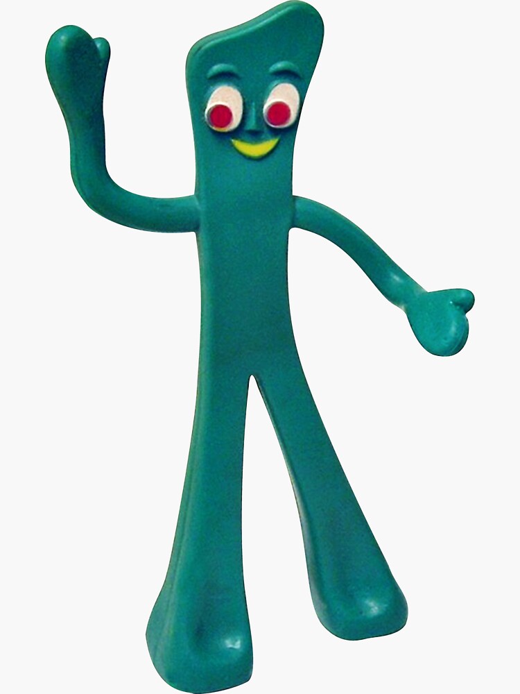 "Gumby cartoon art" Sticker for Sale by RedManzanas | Redbubble