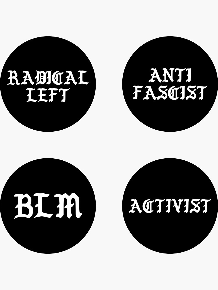 "Leftist Sticker Pack Black" Sticker for Sale by SSFootball | Redbubble