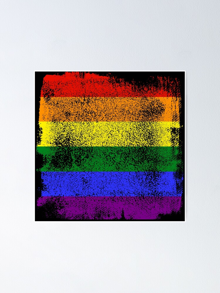 "Distressed Gay/Queer Pride Flag" Poster for Sale by EmceeFrodis ...