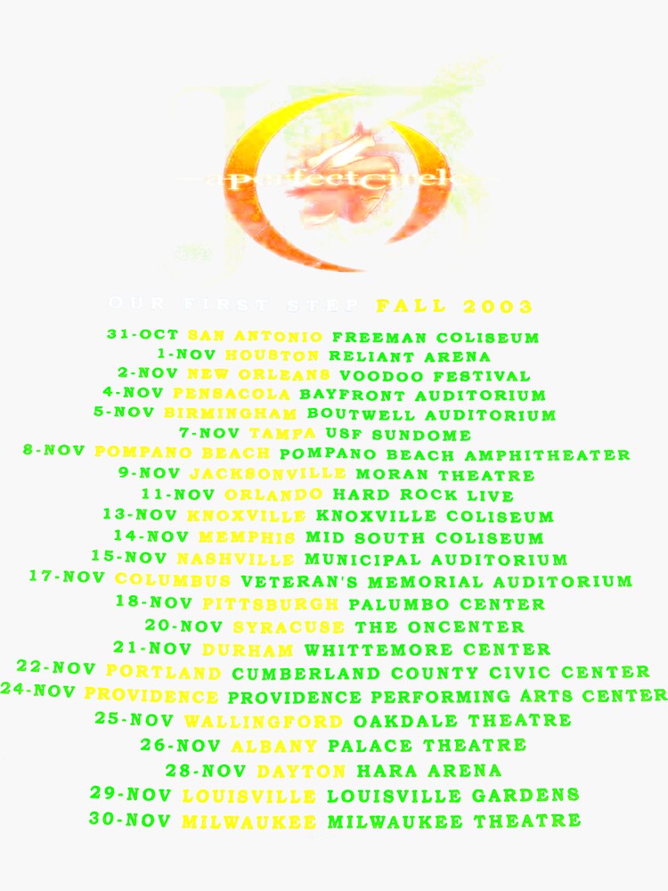 "Vintage A Perfect Circle Thirteenth Step Our First Step Tour 2003 03 ...