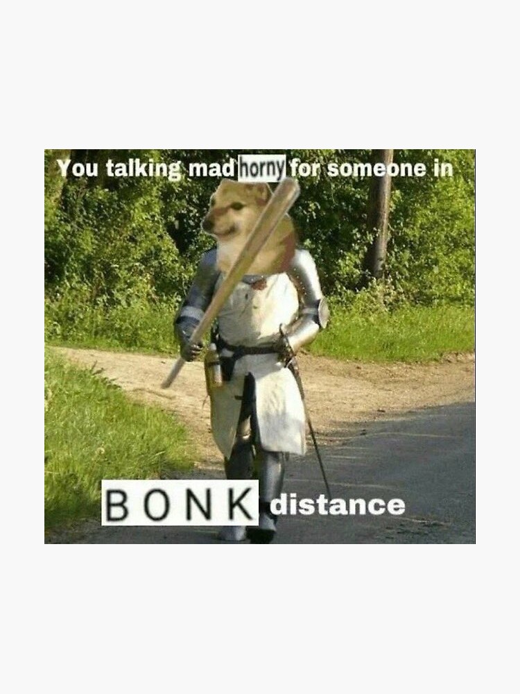 "Bonk meme" Sticker for Sale by clubofpenguinn | Redbubble