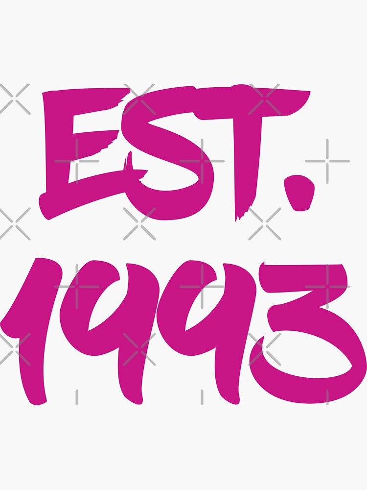 "EST. 1993" Sticker by CaughtInAStorm | Redbubble