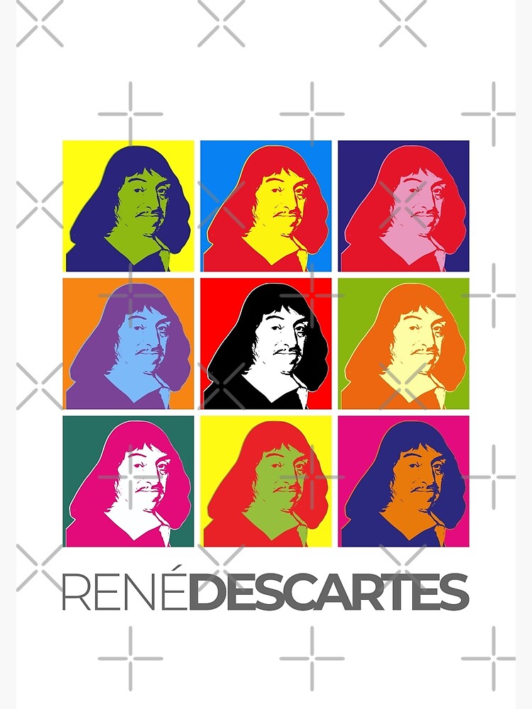 "René Descartes pop-art poster portrait" Poster for Sale by CMYKStudio ...