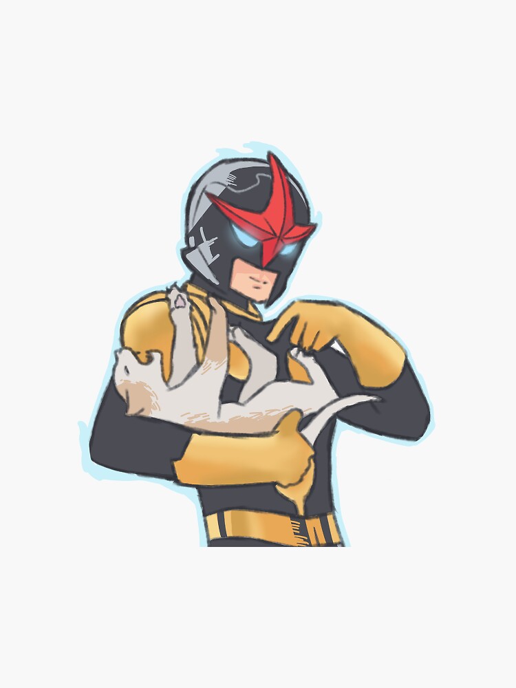 "Nova with a Cat" Sticker for Sale by kinjakou | Redbubble