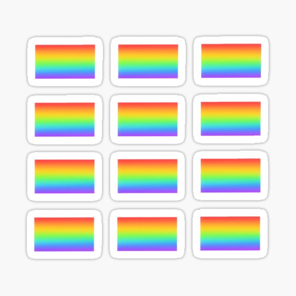 "Rainbow Flags sticker set - 12 stickers" Sticker by shop-at-arar ...