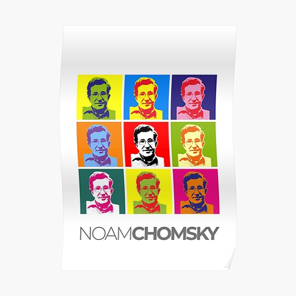 "Noam Chomsky pop-art poster portrait" Poster for Sale by CMYKStudio ...