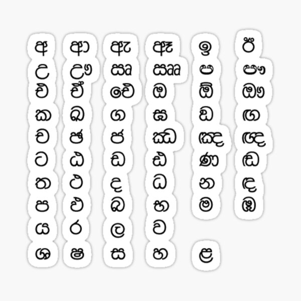 Sinhala Alphabet