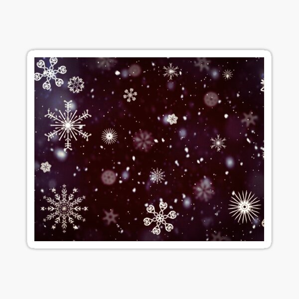 "Snowfall dark red" Sticker for Sale by vanissafberg | Redbubble