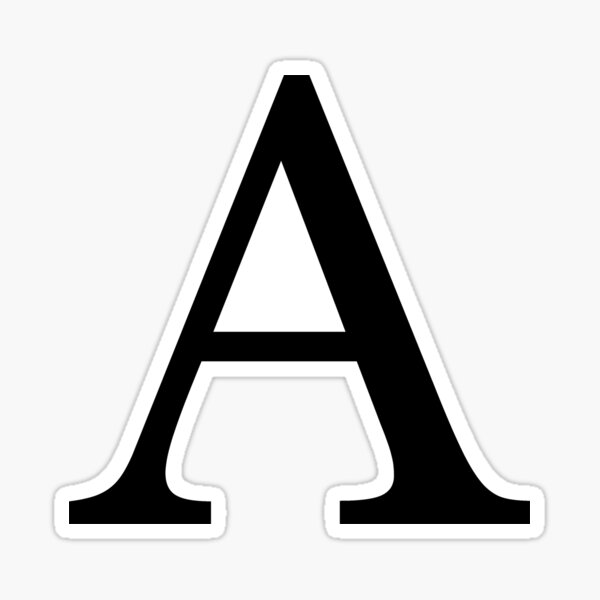 "Letter A - Black Color" Sticker for Sale by FunStudio | Redbubble