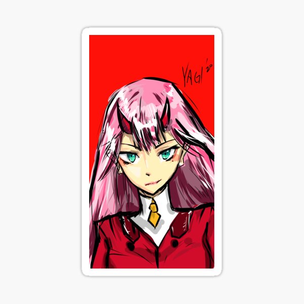 "pink hair devil princess - portrait" Sticker for Sale by MaharlikaArts ...