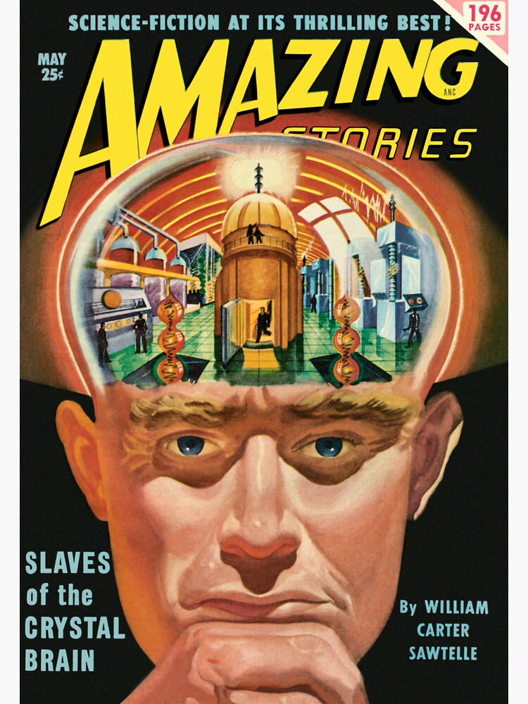 "Pulp Science Fiction Cover" Sticker for Sale by GdLkngCrps | Redbubble