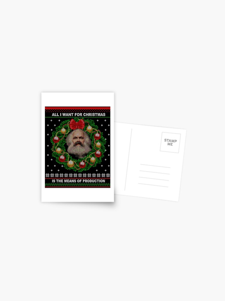 "Karl Marx Funny Ugly Christmas Sweater - Seize the Means of Production ...