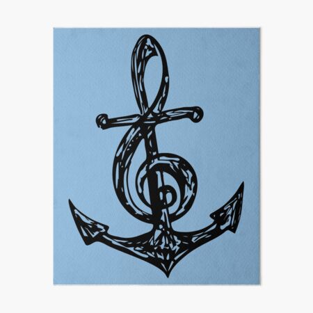 "Treble Clef, Anchor, Music Festival Summer Beach Party" Art Board ...