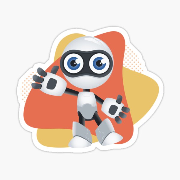 "Little robot android cyborg robotics future" Sticker for Sale by ...