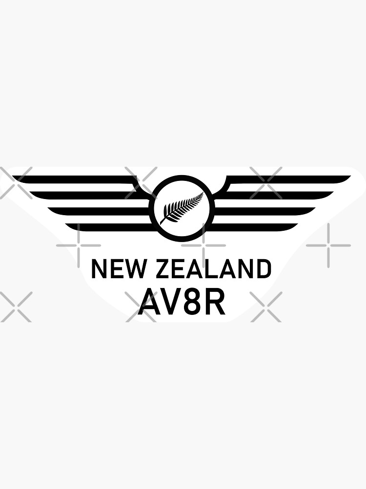 "New Zealand AV8R Wings Pilot Gear" Sticker by VFRZone | Redbubble