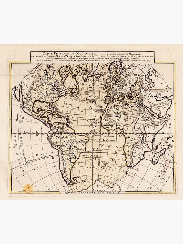"Vintage french world map - Cartes et tables de la Géographie Physique ...