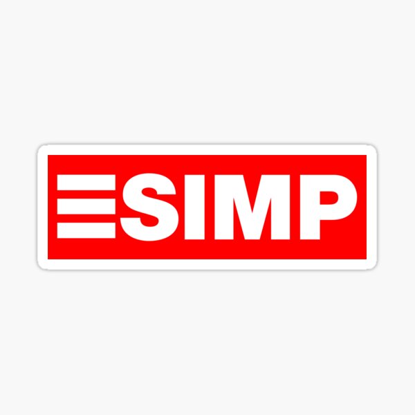 "SIMP" Sticker for Sale by Fozy-Shop-Tees | Redbubble