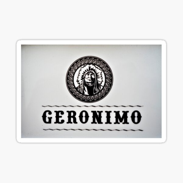 "Geronimo stencil on porcelain realistic" Sticker for Sale by ibwr1 ...