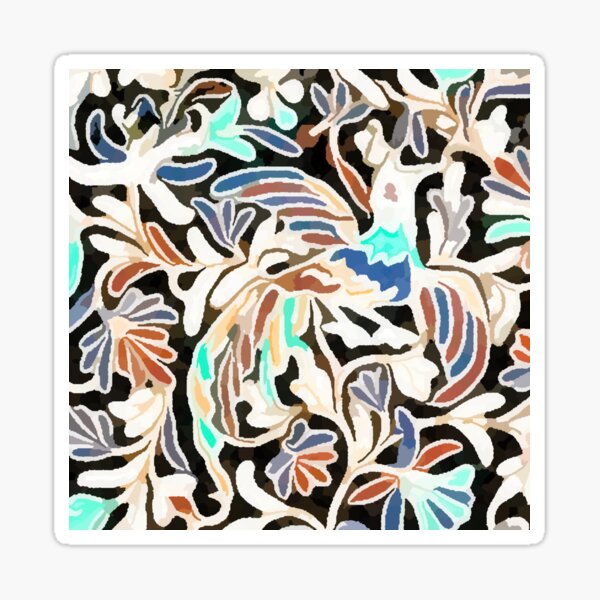 "Bird Batik" Sticker for Sale by Adisak-designs | Redbubble