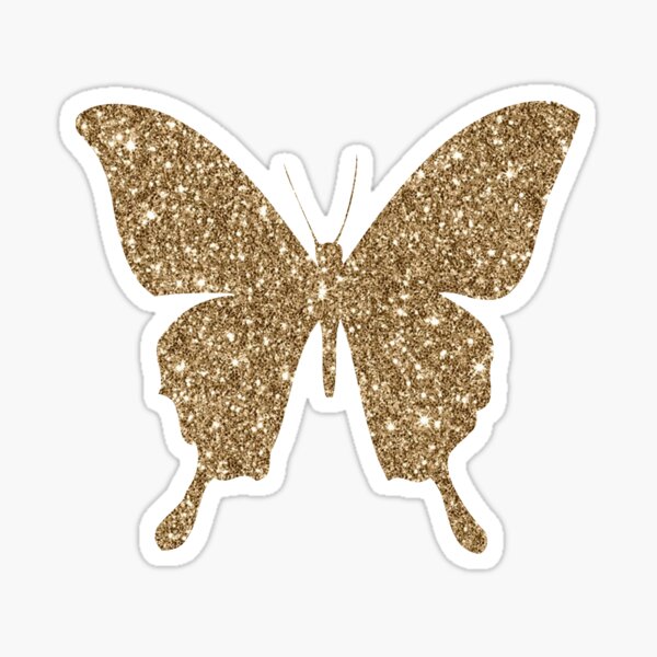 "GOLD BUTTERFLY" Sticker by eesomebys | Redbubble