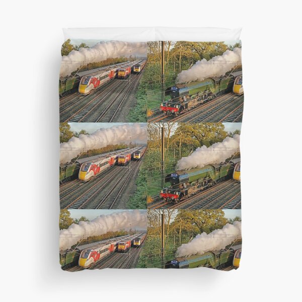 "Flying Scotsman and the Four Trains" Duvet Cover for Sale by Arrowman ...
