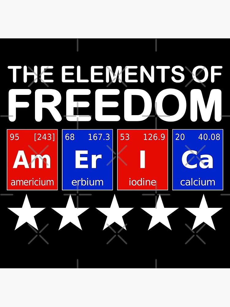 "The Element Of Freedom America, Periodic Table Of Elements" Poster by ...