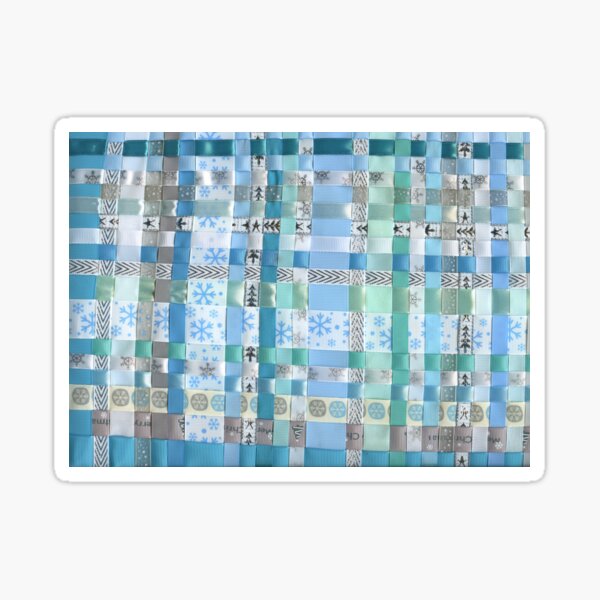 "Frozen Snowflake Ribbon Weave" Sticker by LymphomaLass | Redbubble
