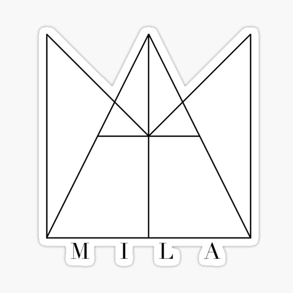 "Mila Name Logo " Sticker for Sale by LittleLuxShop | Redbubble