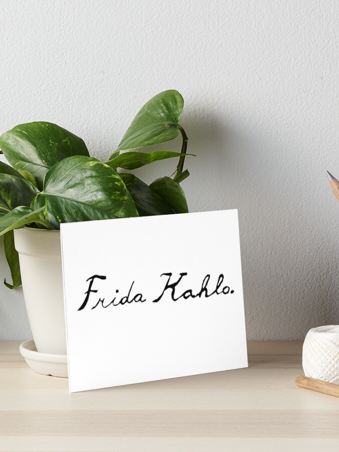 "Frida Kahlo signature" Art Board Print for Sale by Ellkite | Redbubble