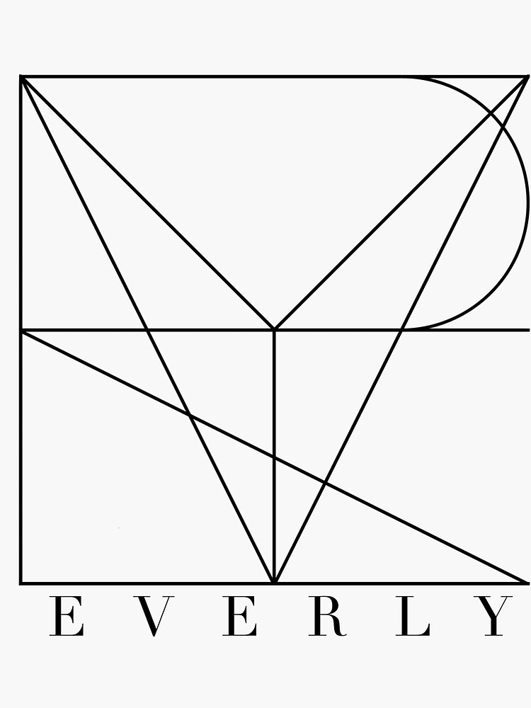 "Everly Name Logo " Sticker for Sale by LittleLuxShop | Redbubble