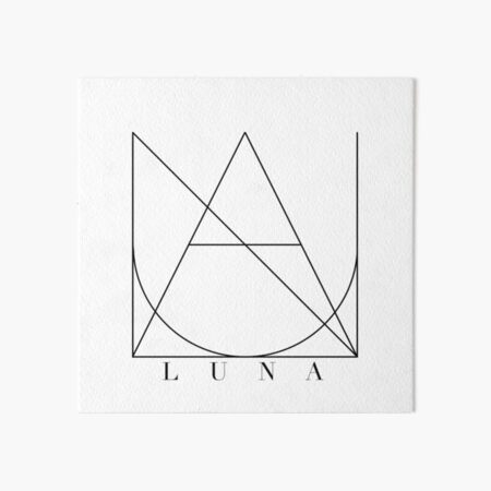 "Luna Name Logo " Art Board Print for Sale by LittleLuxShop | Redbubble