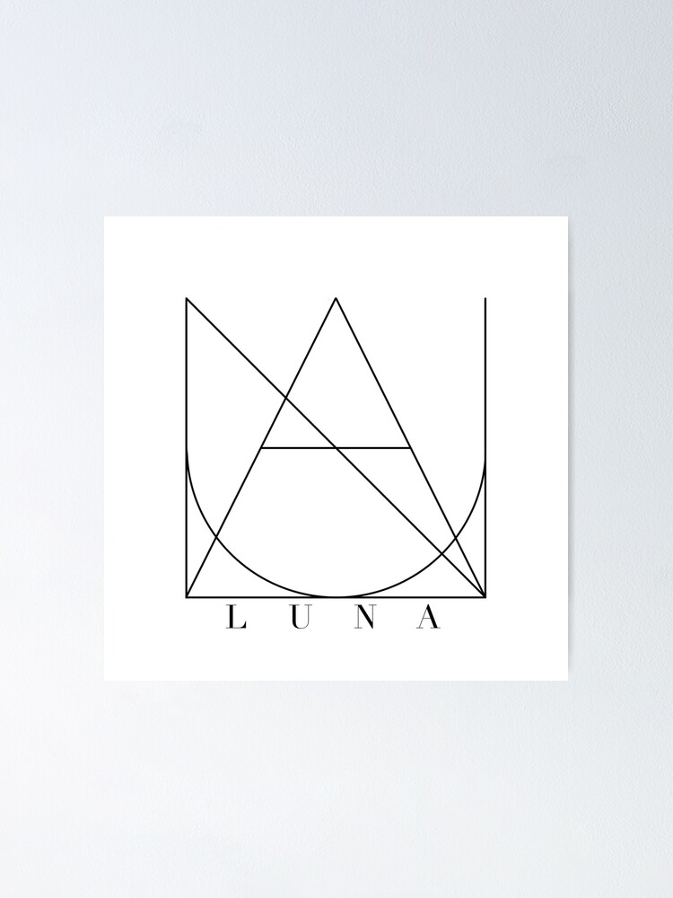 "Luna Name Logo " Poster for Sale by LittleLuxShop | Redbubble