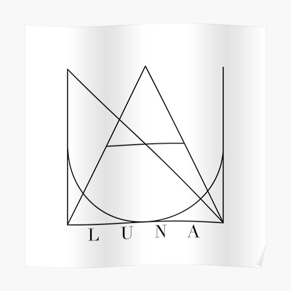 "Luna Name Logo " Poster by LittleLuxShop | Redbubble